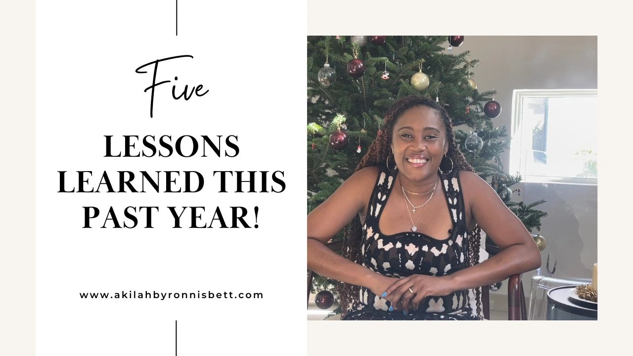 Five lessons learned this past year!