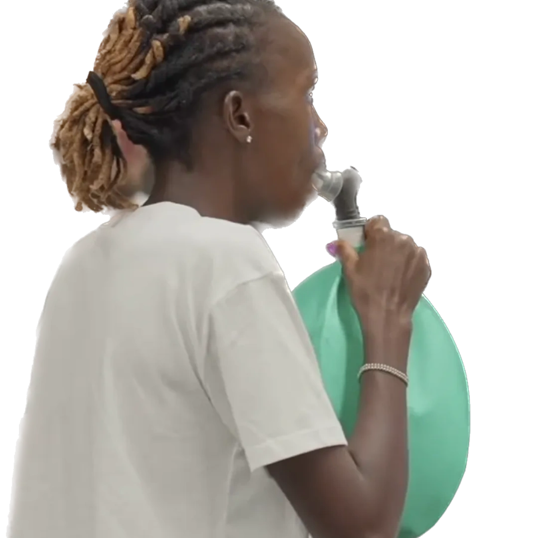 Sharon Chesang Lokedi seen using Isocapnic Breathe Way Better