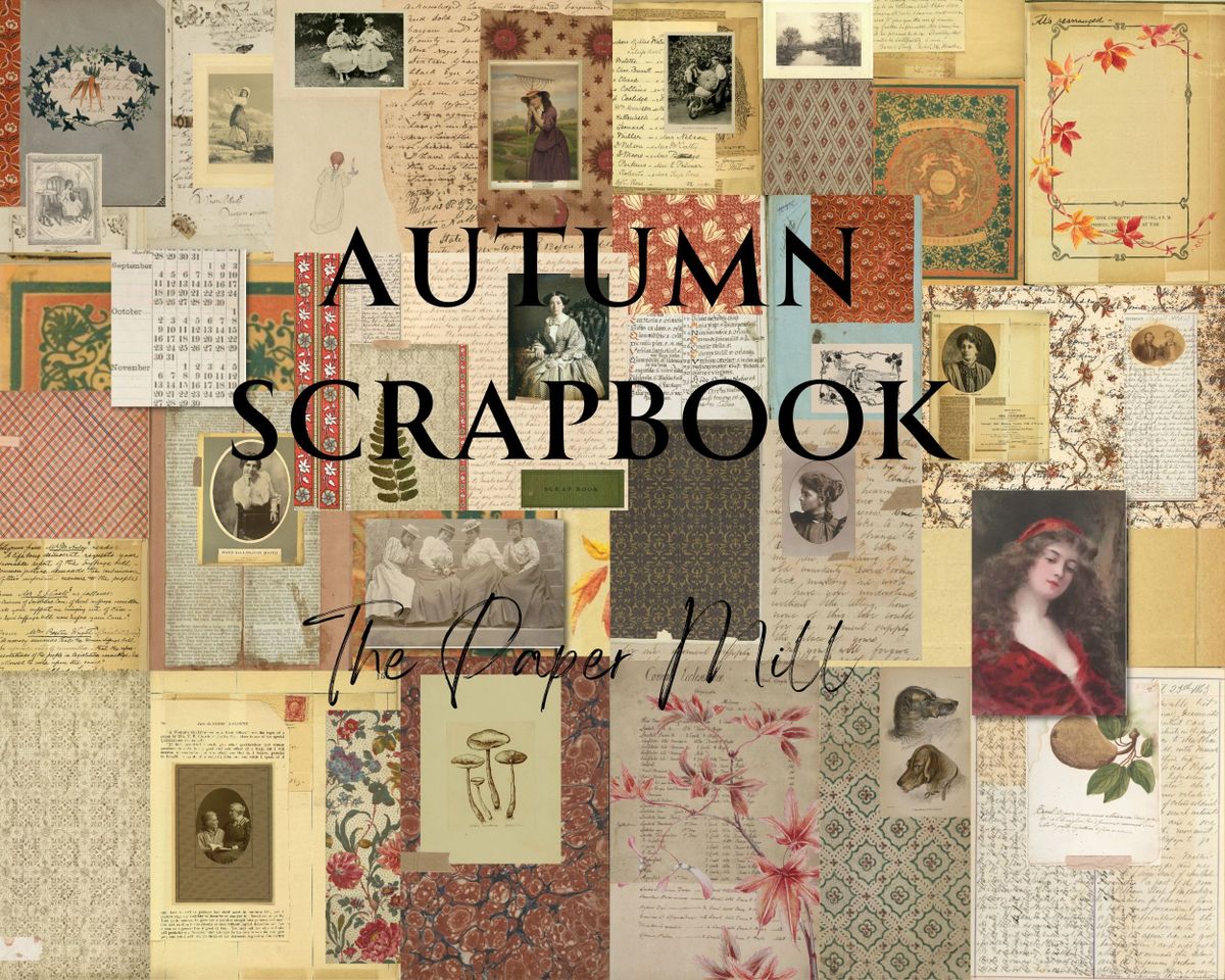 Autumn Scrapbook, Junk Journal Printable Kit