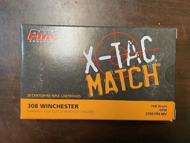 PMC X-TAC MATCH 308 WIN 168gr OTM Ammunition