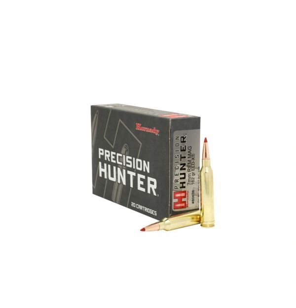 Hornady 80636 Precision Hunter 7mm Rem Mag 162 Gr ELD-X Ammunition
