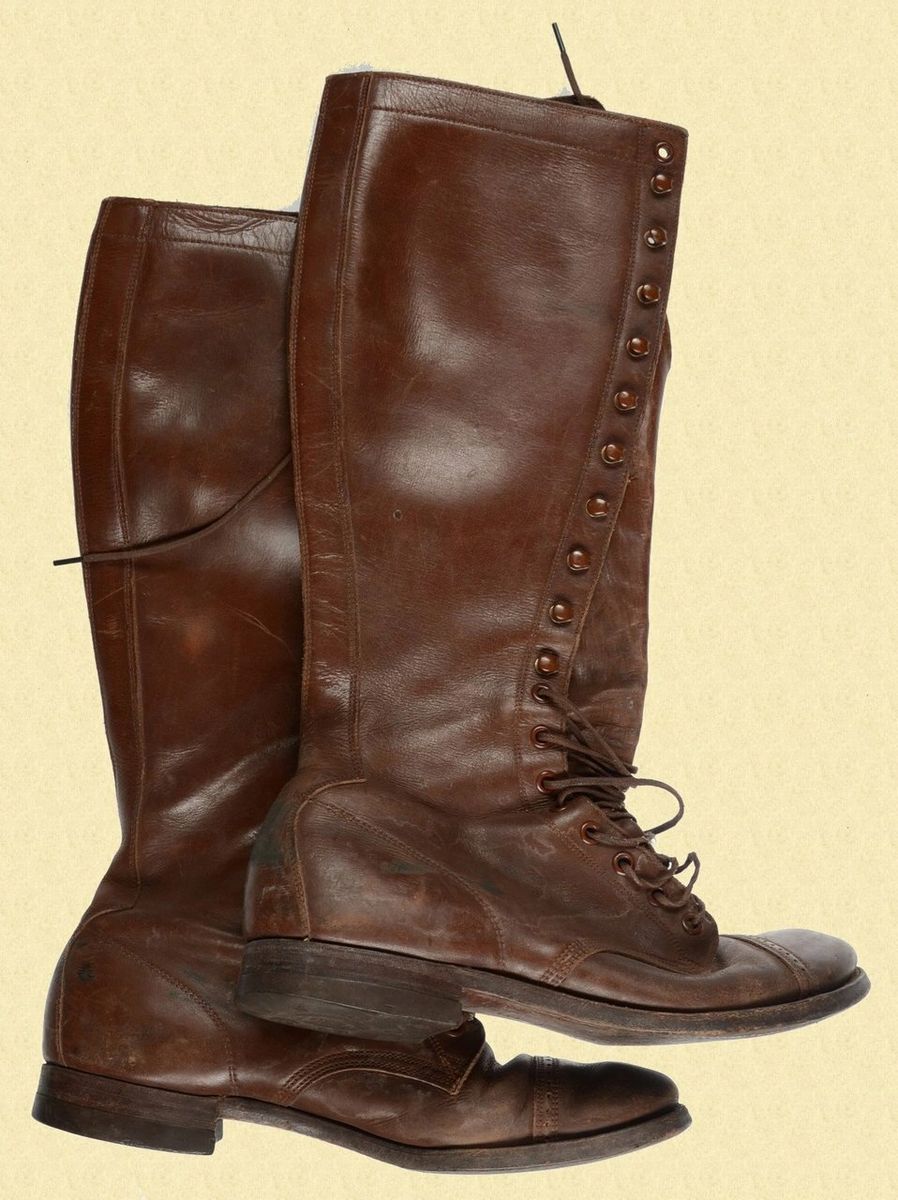 Original WWI US Military Lace-up Leather Boots