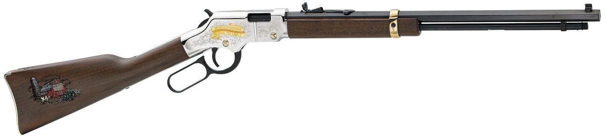 Henry H004AF American Farmer Tribute Edition 22 LR Ambi 20" Blued Wood ...