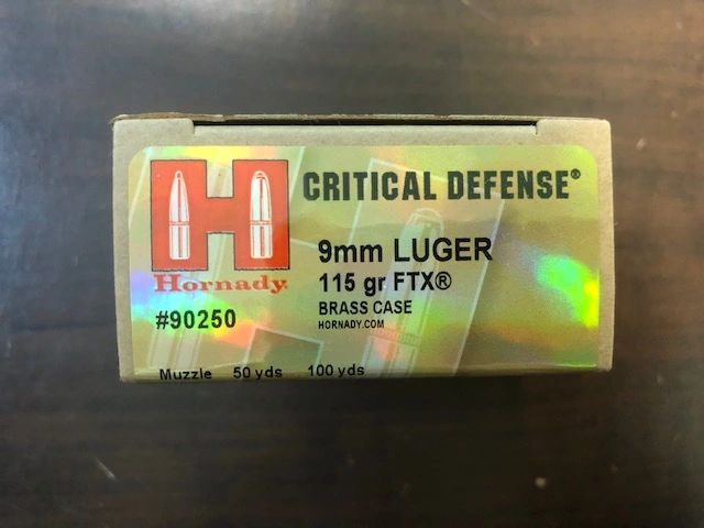 Hornady Critical Defense - 9mm, 115gr., FTX Ammunition