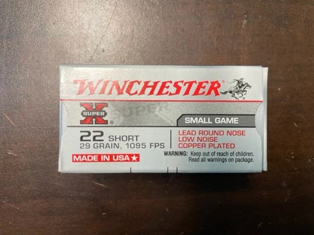 Winchester Super-X .22 Short Rimfire Ammunition