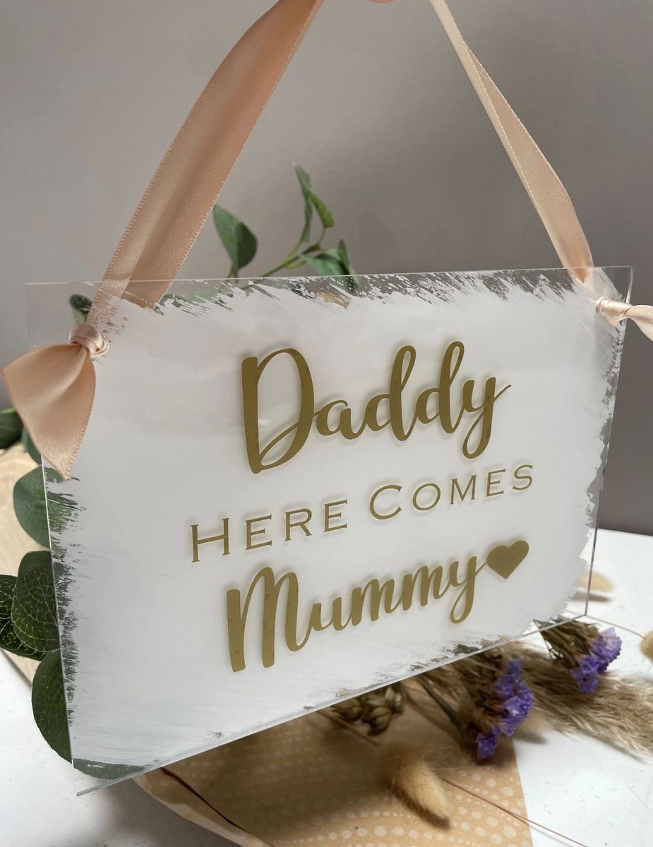 Flower Girl / Page Boy Sign - Acrylic & White