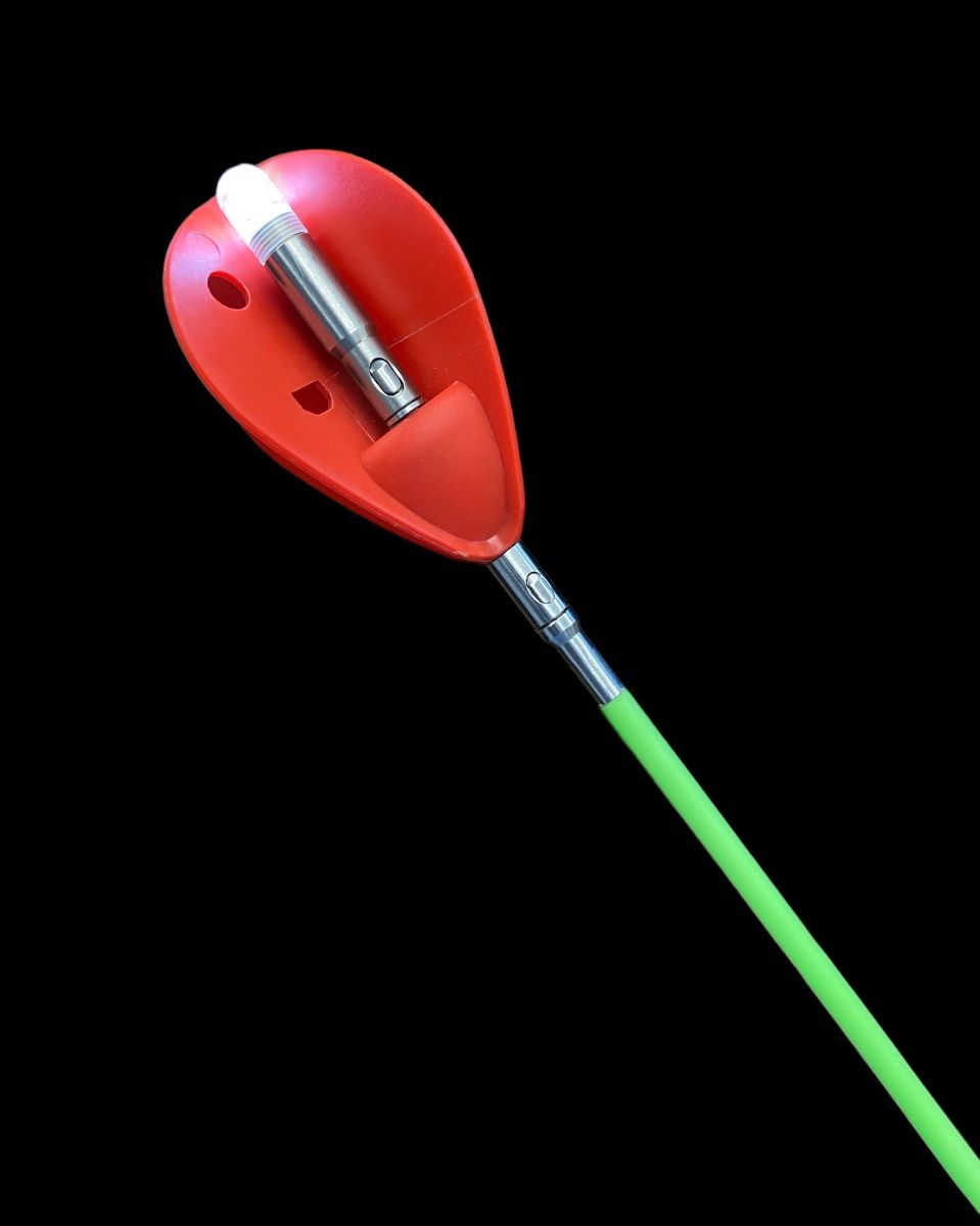 Large Plastic Whisk w/LED Light (2.5" Dia.) (63.5mm Dia.) (PL-WSK-L-LED)