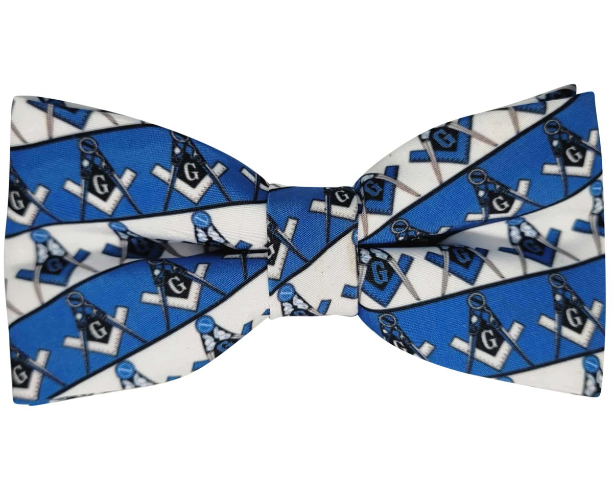 Masonic Blue Bow Tie – Freemason Lodge Formal Attire – Master Mason Bow ...
