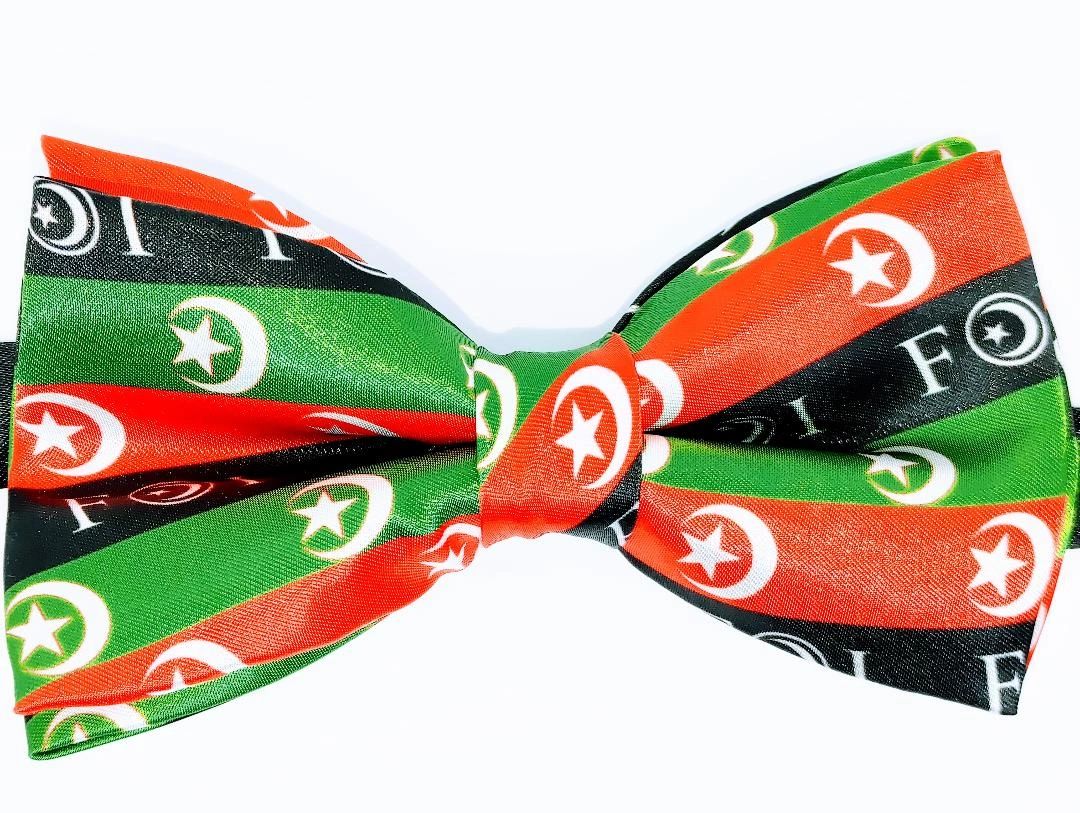 NEW! Nation of Islam bow tie ,Fruit of Islam pre-tied NOI / FOI RBG bow tie