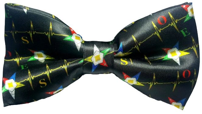 Order of the Eastern Star Women's bow tie, Black OES Order of Eastern ...