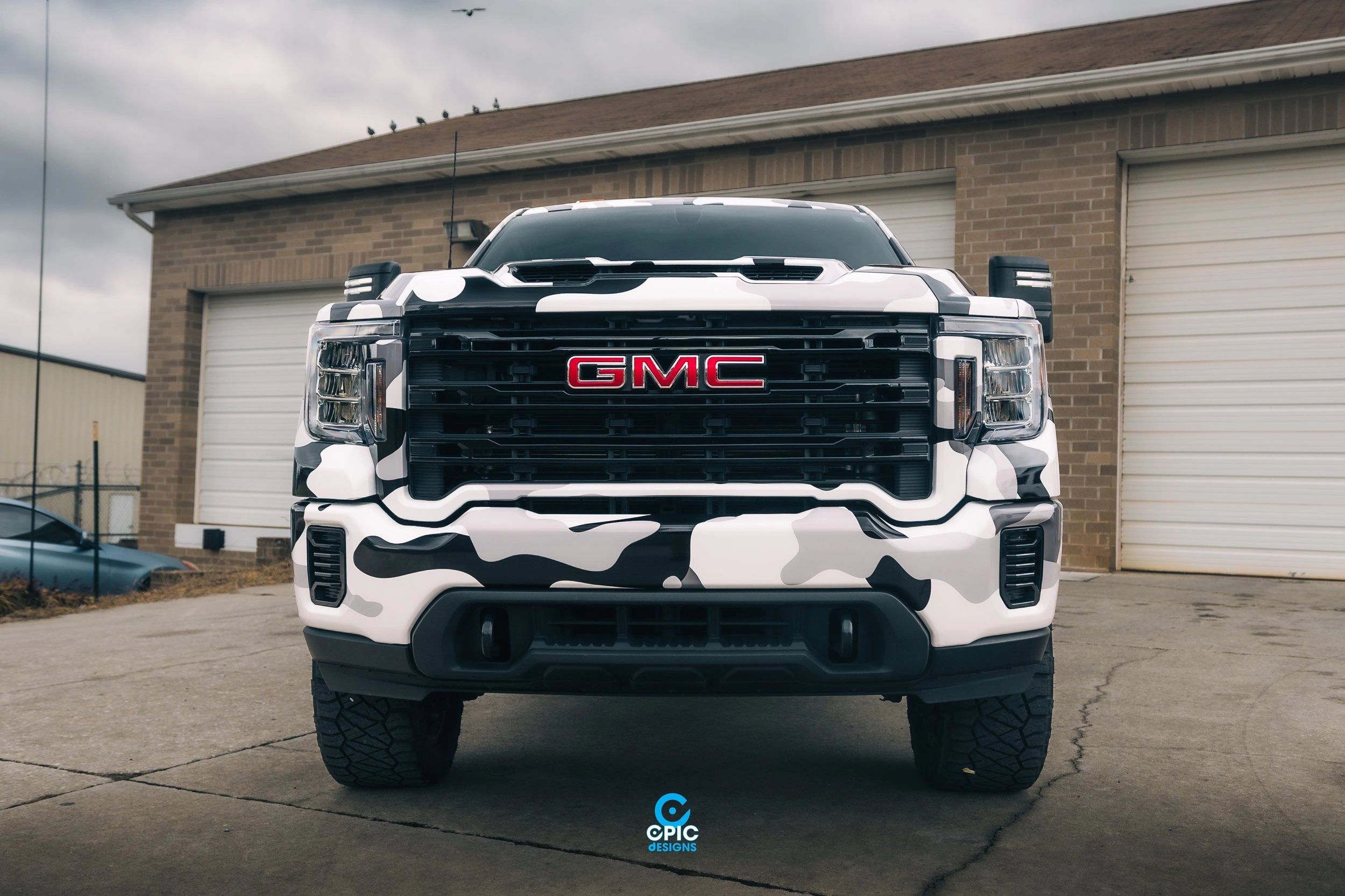 GMC Sierra 3500 Snow Camo Wrap
