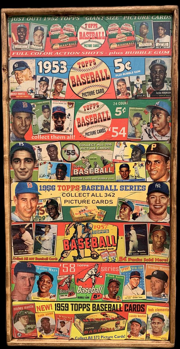 18x36 All in One 1950's Baseball Wood Advertisement Sign Display