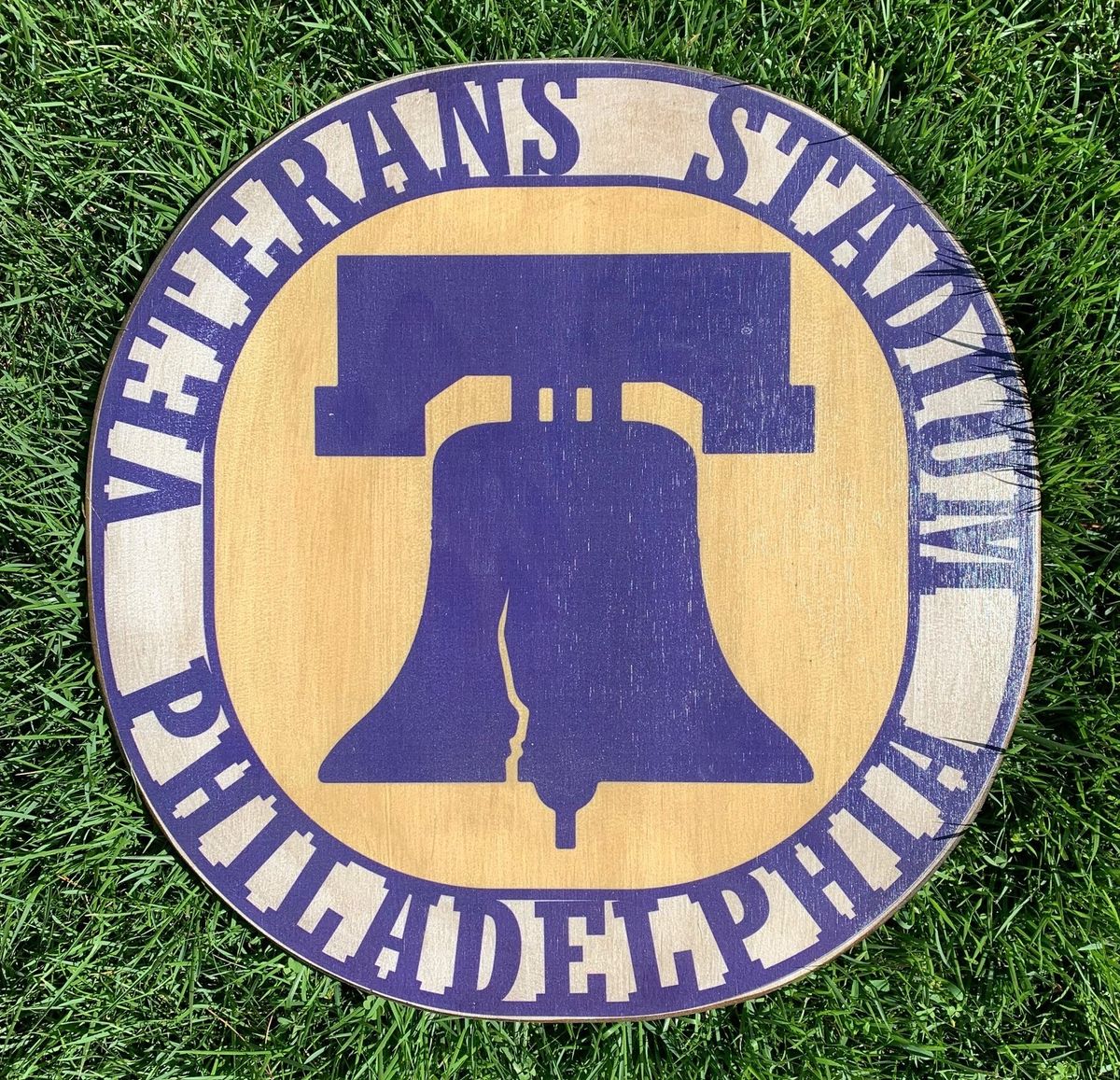 23.5x23.5 Hand Cut Veterans Stadium Phillies Sign Display