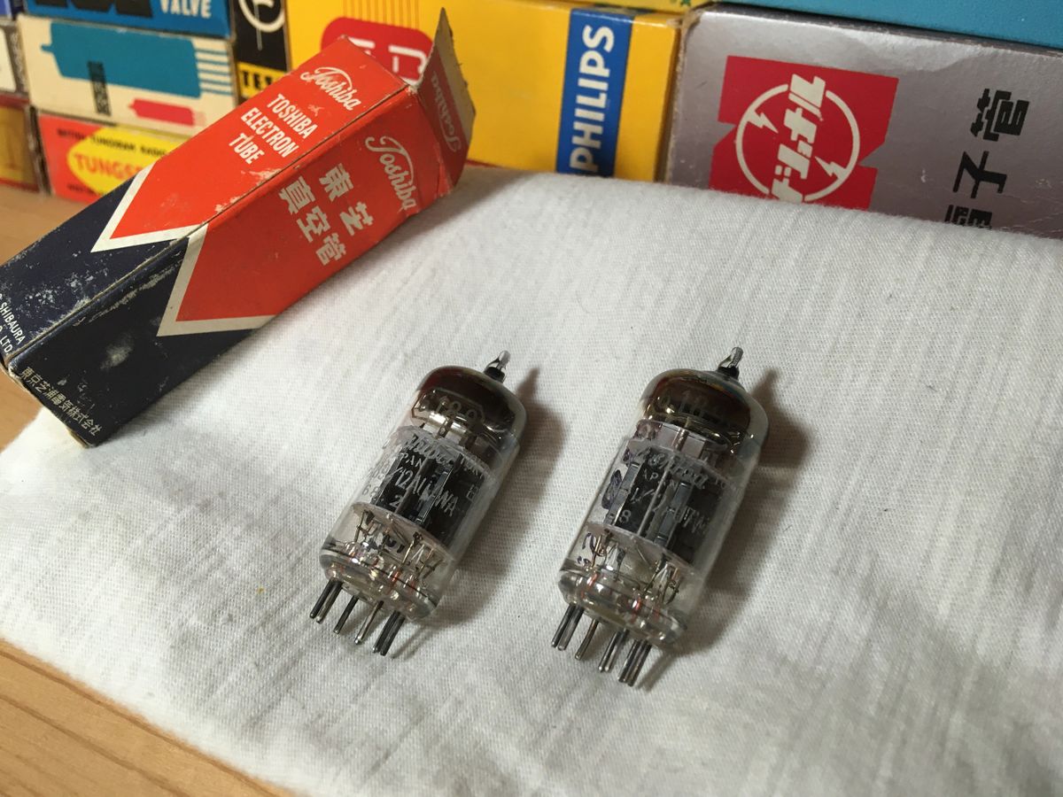 2 Matched Toshiba 6189 (12AU7WA) Preamp Audio Tubes ~ Premium ECC82 ...