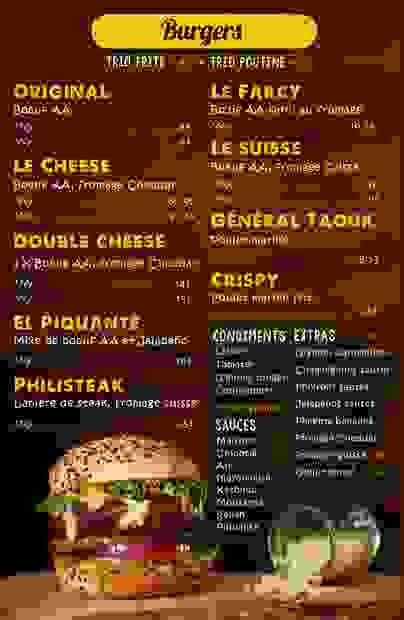 B burger - Burger, Fries, Poutine, Drinks, Coffee