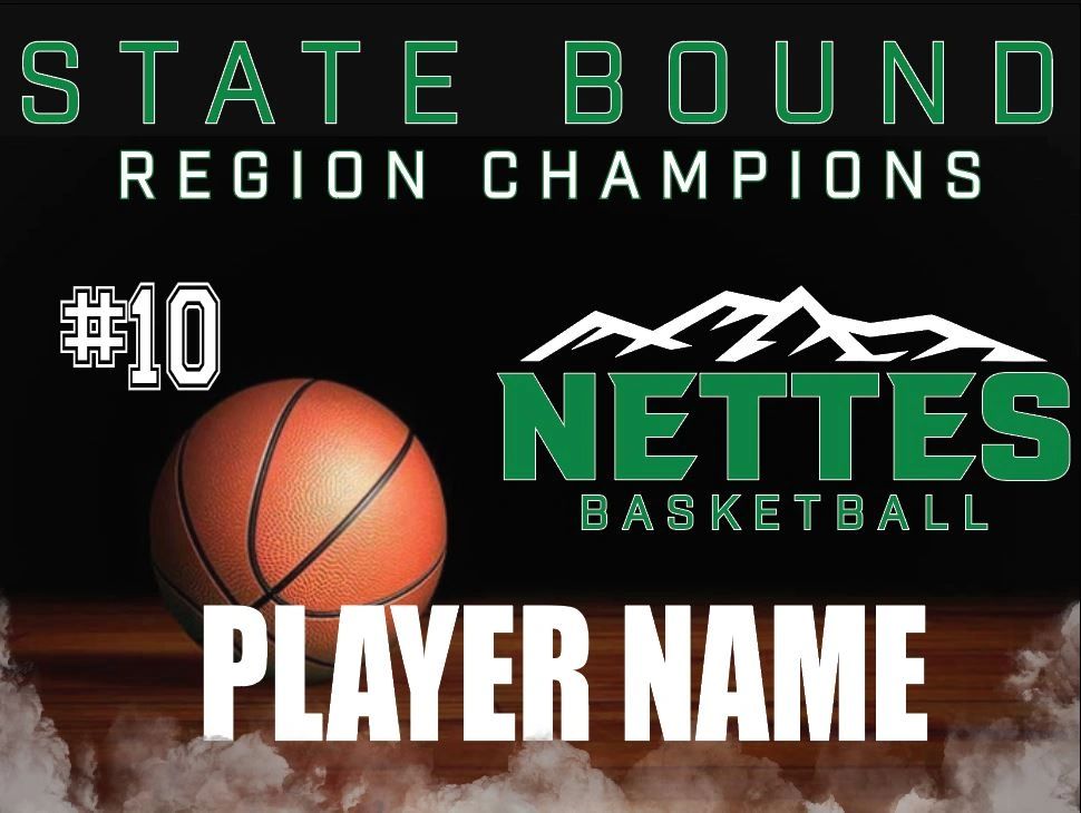 State Bound NETTES Basketball Player Yard Signs