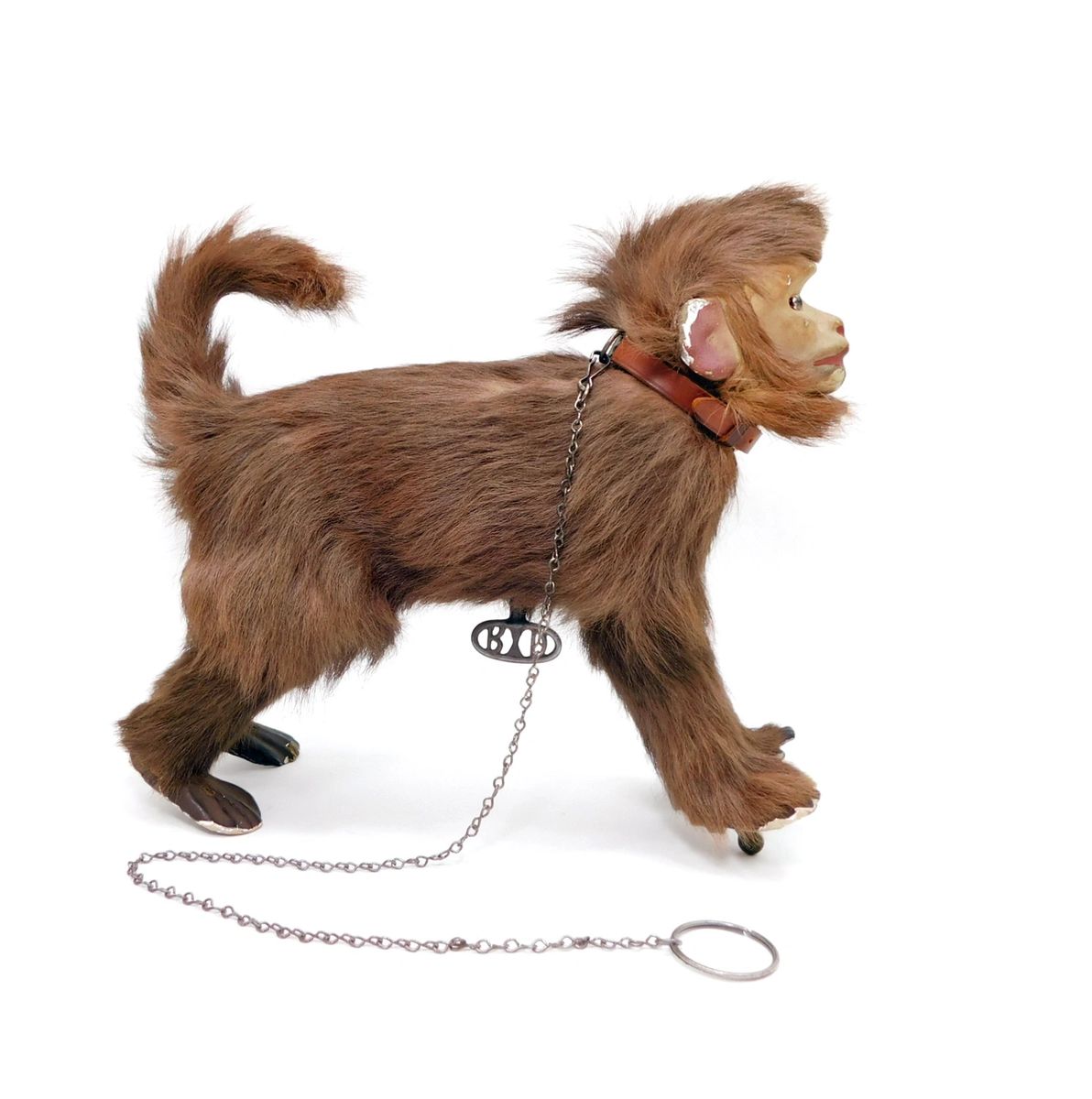 ANTIQUE ROULLET and DECAMPS WALKING MONKEY AUTOMATON ON LEASH 1930's ...