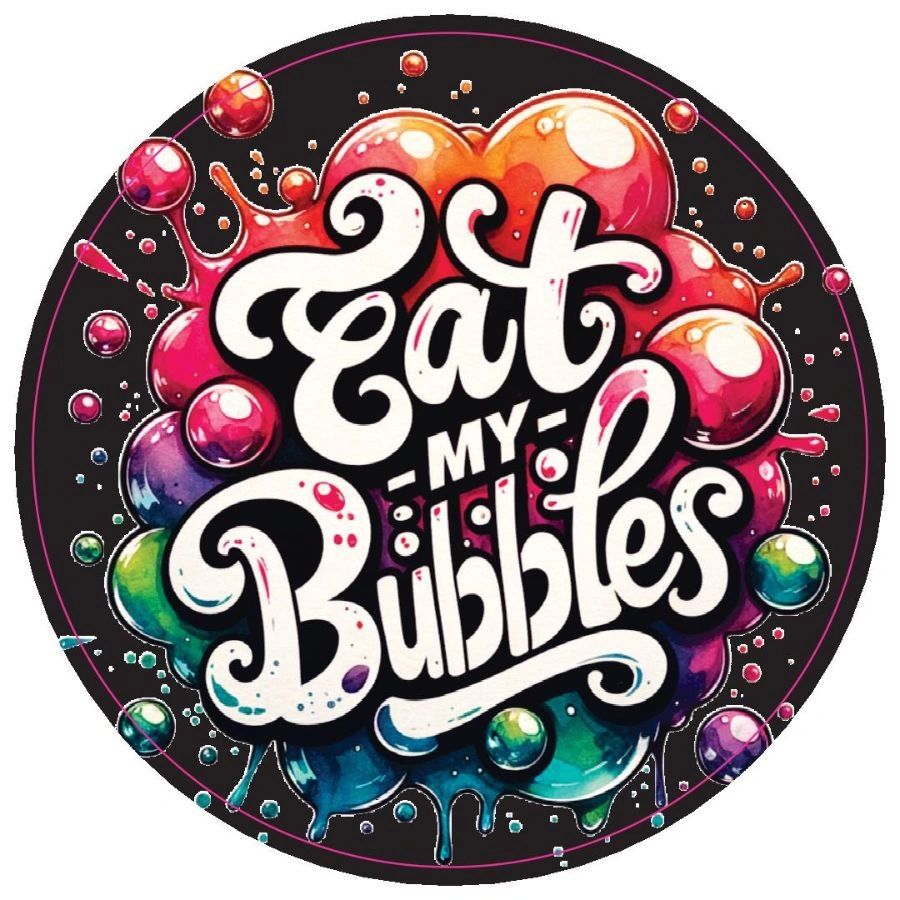 SK0205 Eat My Bubbles (Black BG) Sticker
