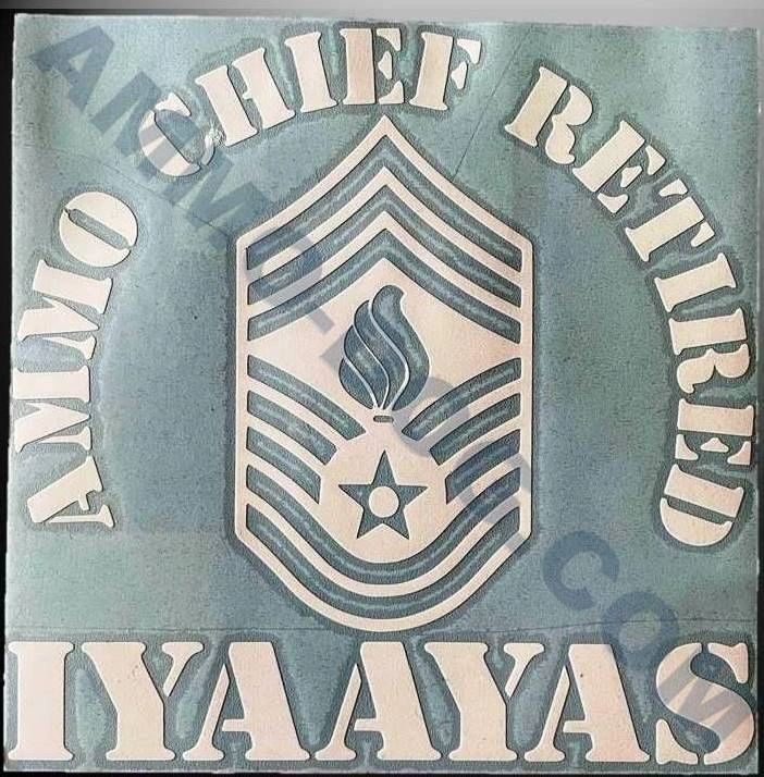 CMSGT AMMO RETIRED DECAL