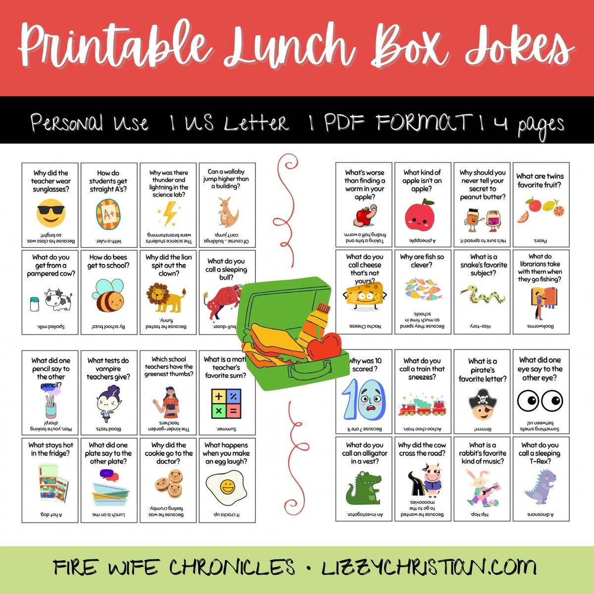 Printable Joke Lunchbox Notes