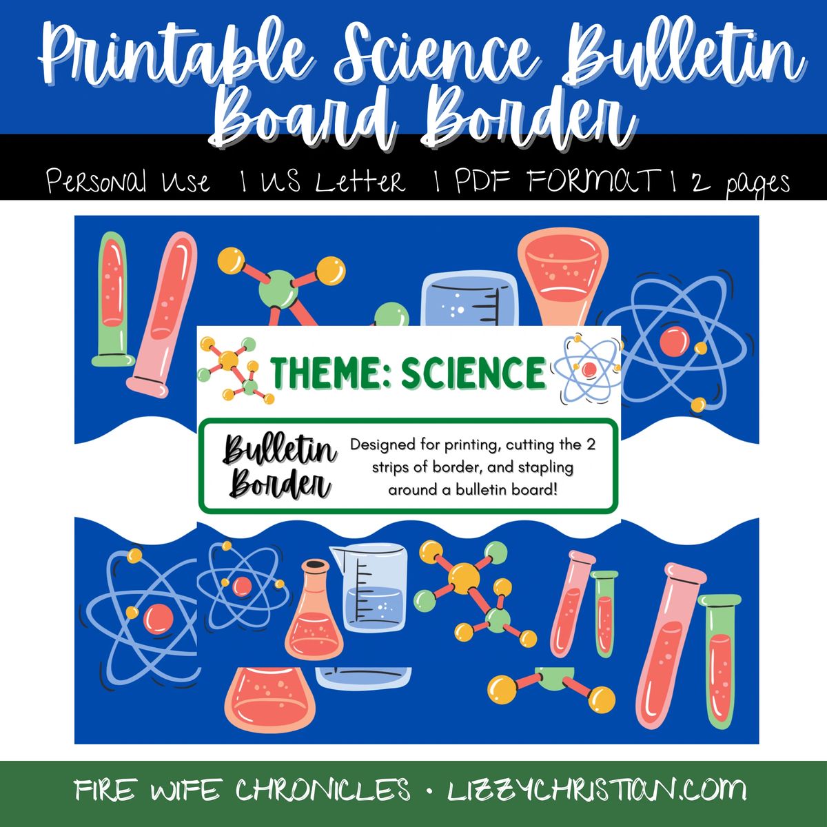 Printable Science-Themed Bulletin Board Border