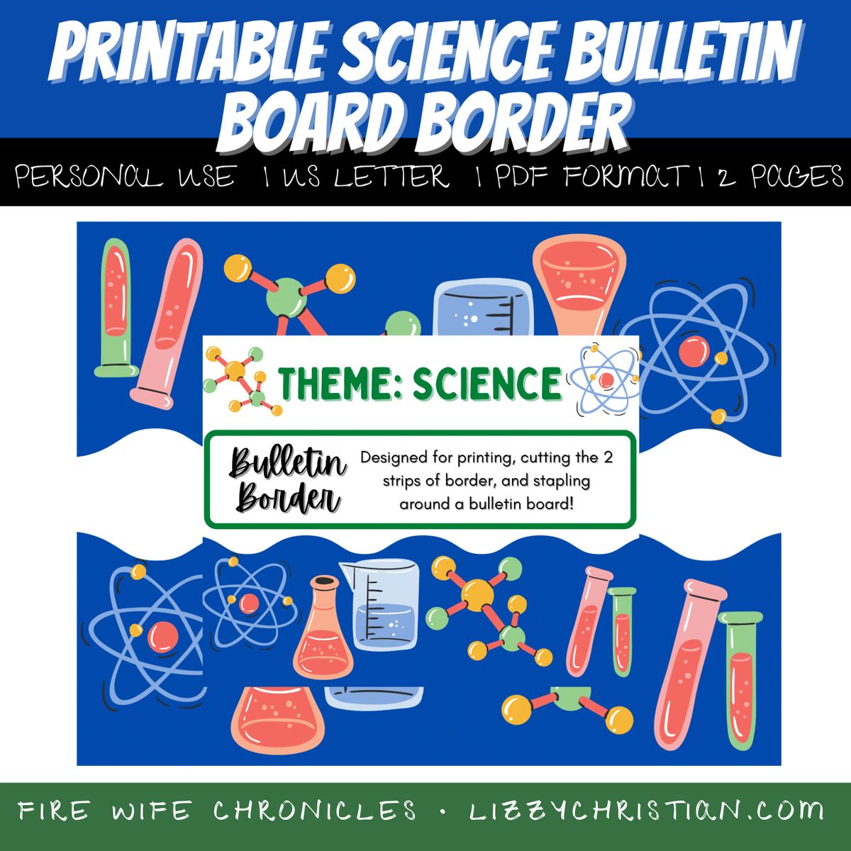 Printable Science-Themed Bulletin Board Border