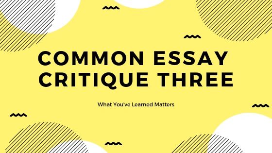 Common Essay Critique Three