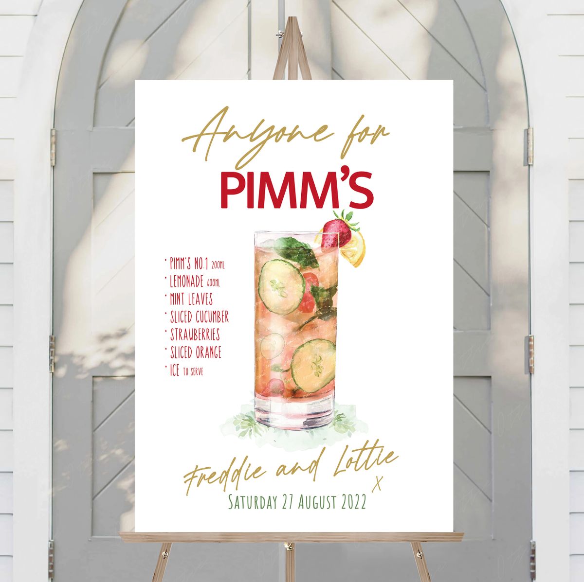Anyone For Pimm's Cocktail Sign