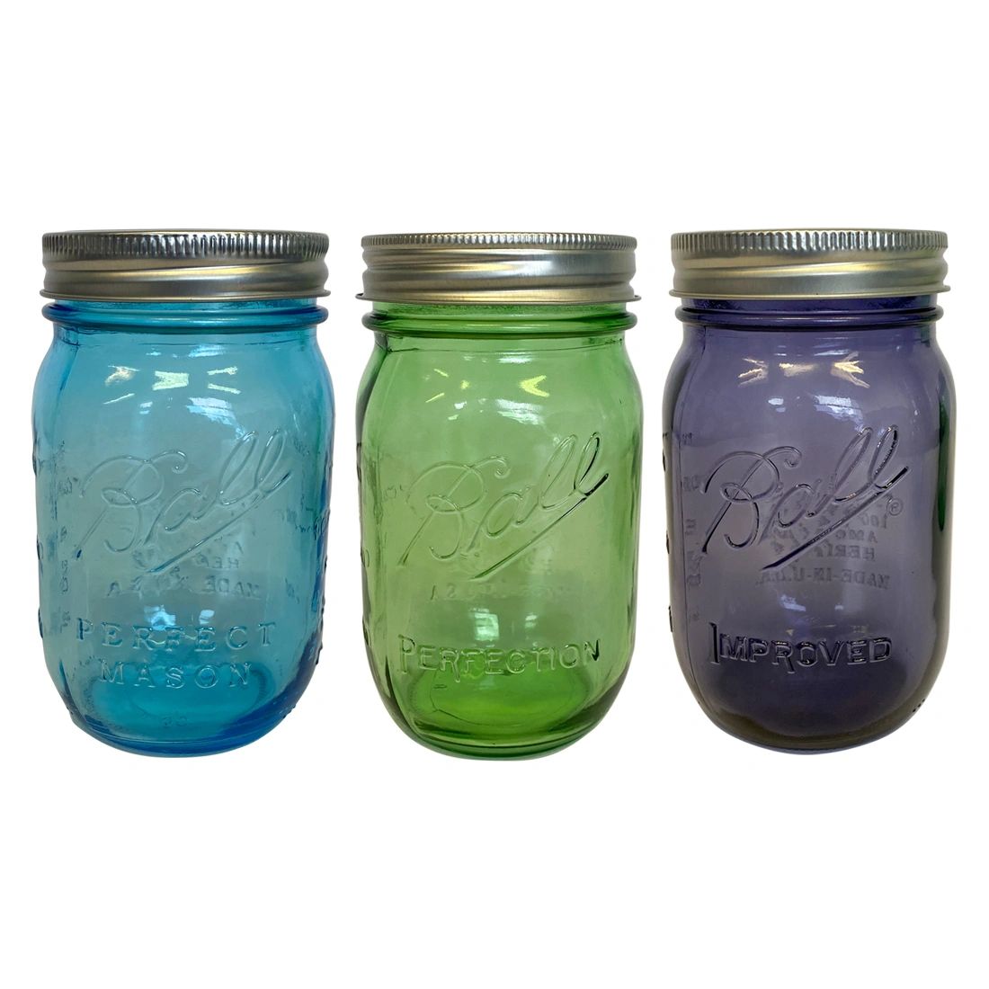 Glass Jars (6 pack) - Assorted Colours & Sizes