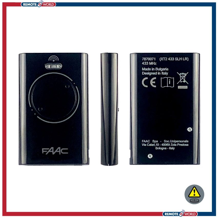FAAC XT2 433 SLH LR 2 Button Remote