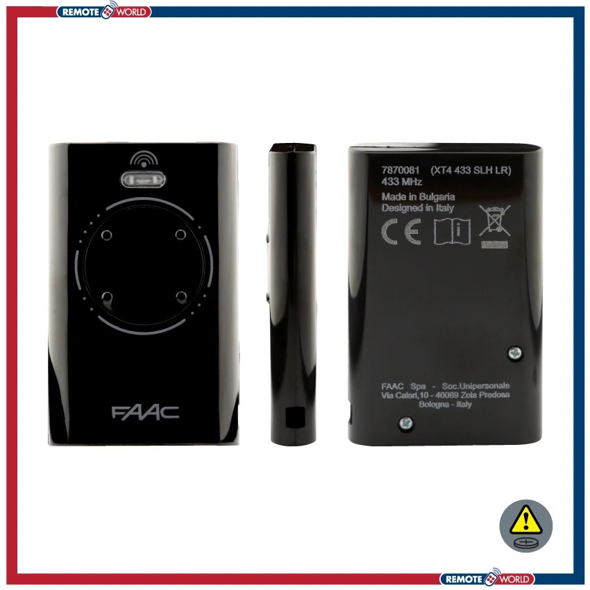 FAAC XT4 433 SLH LR 4 Button Remote