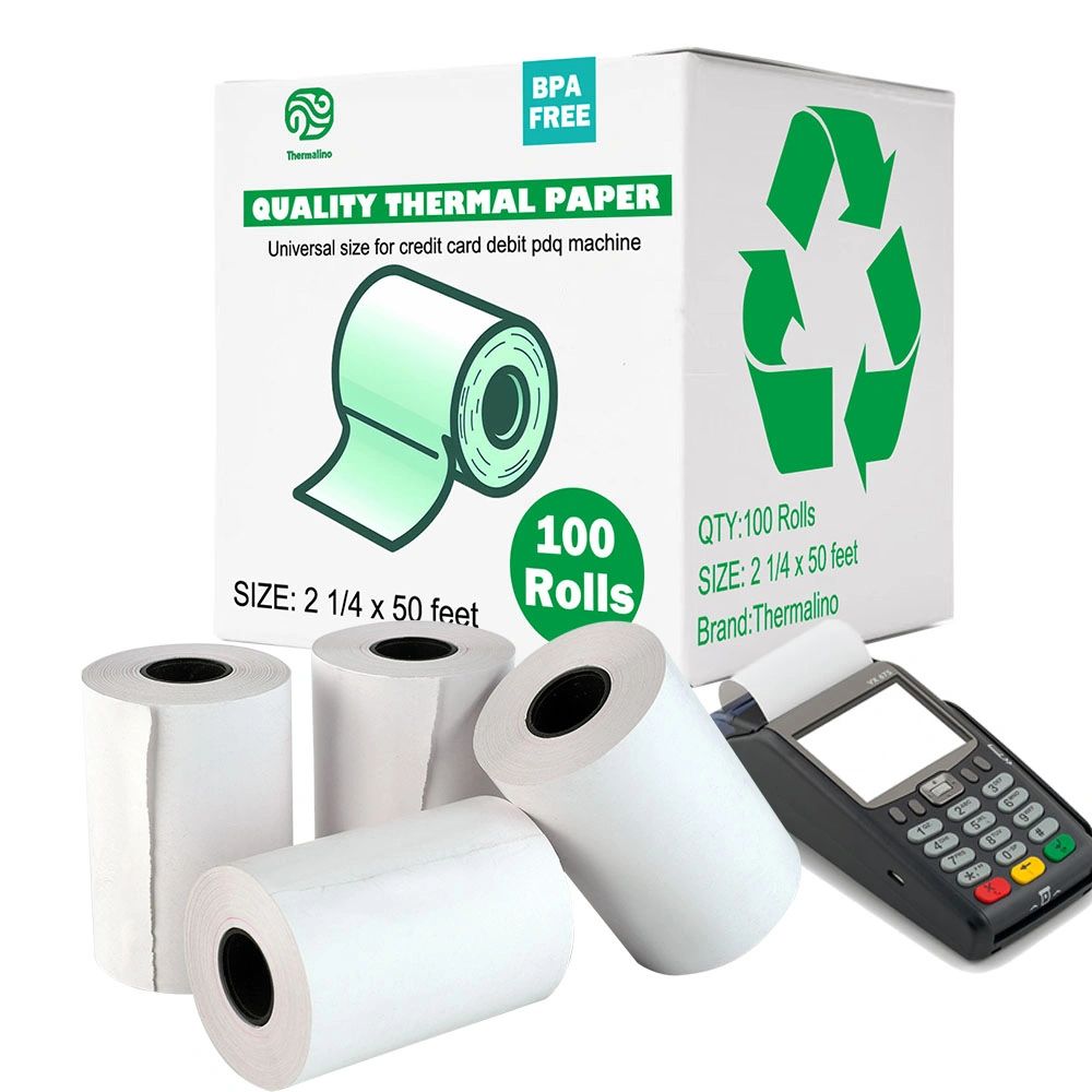 Till Rolls 2 1 4 X 50 Feet Thermal Paper Roll Pdq Card Machine