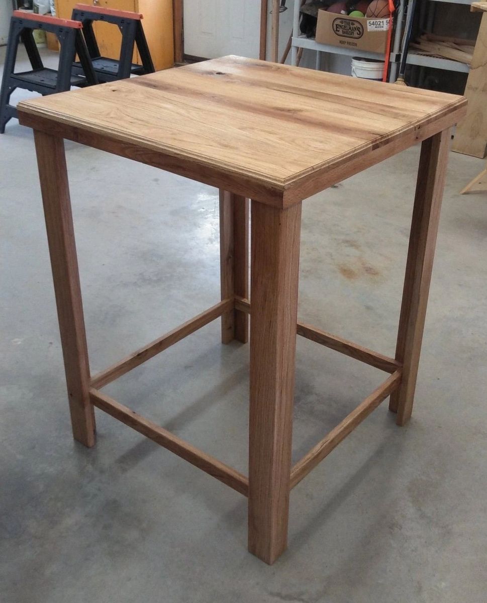 32" Solid Red Oak Pub/Bistro Table