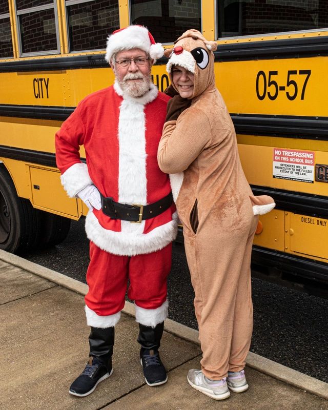 Santa Drives a School Bus