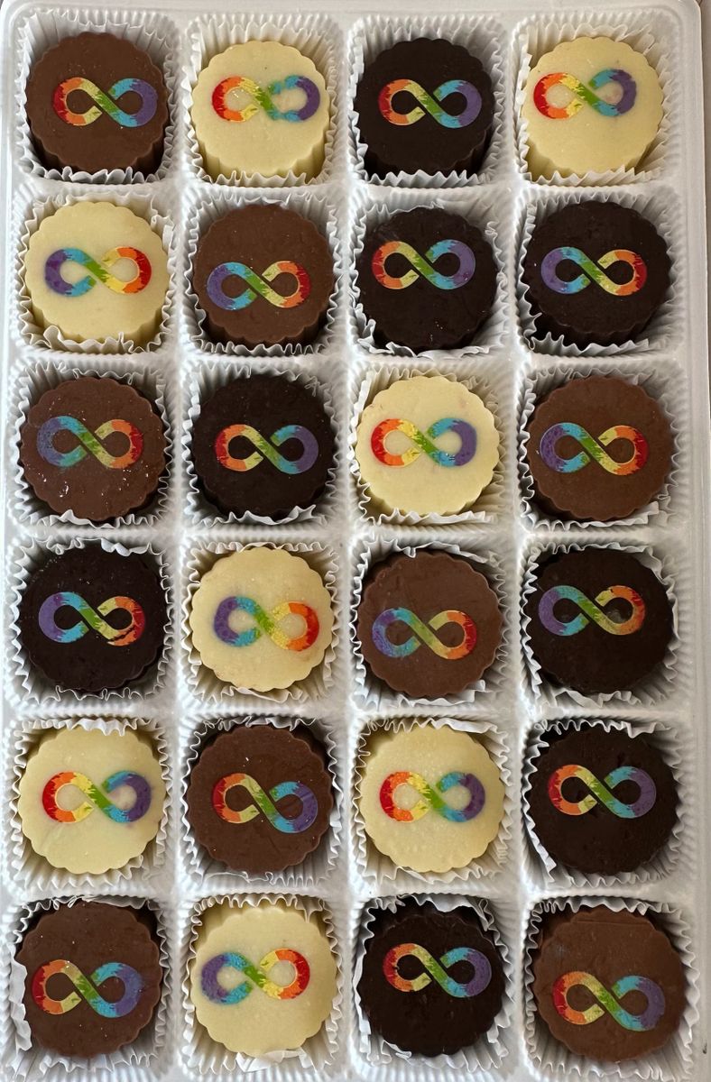 Autism Infinity Logo Large 24 piece Chocolate Assortment