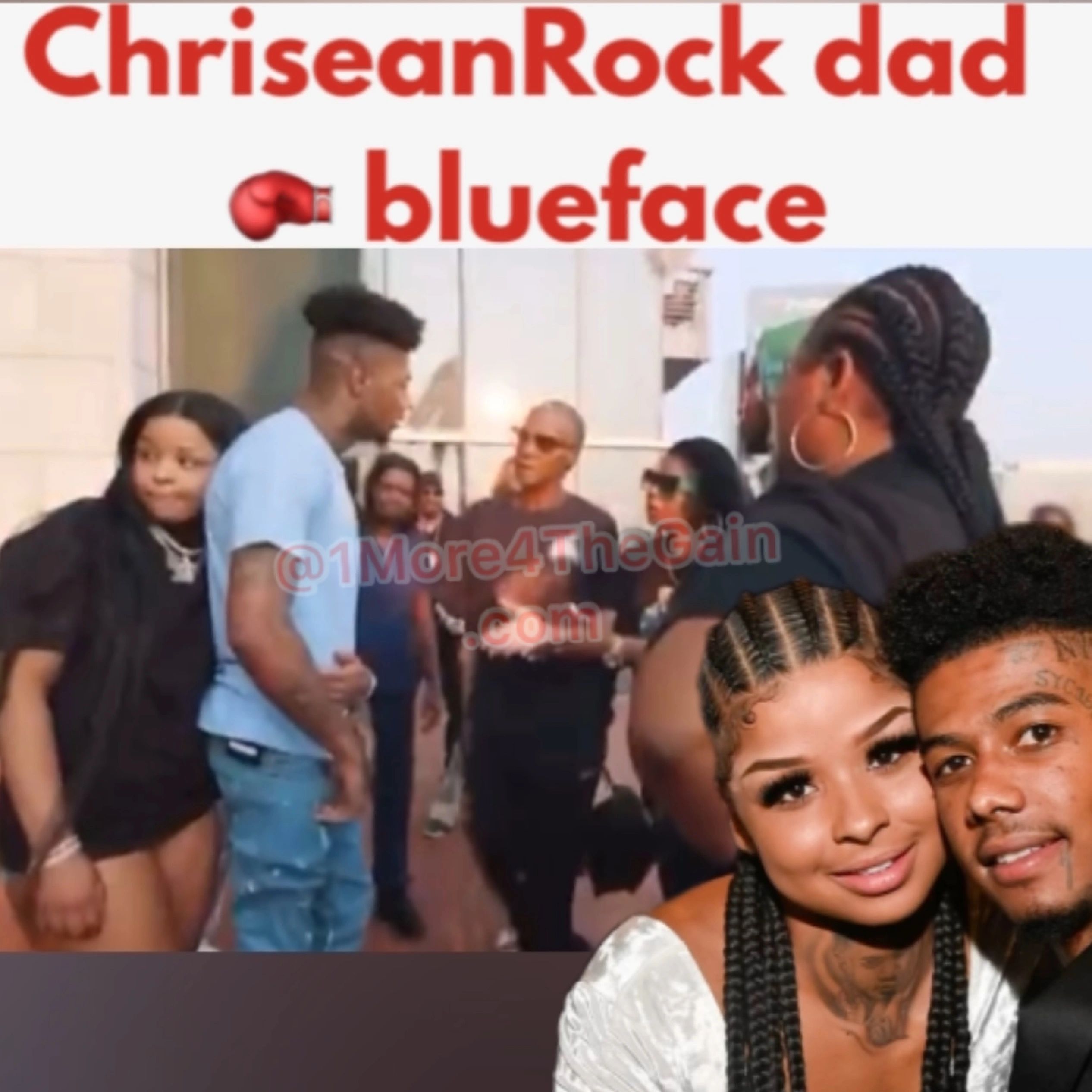 ChriseanRock dad punch blueface