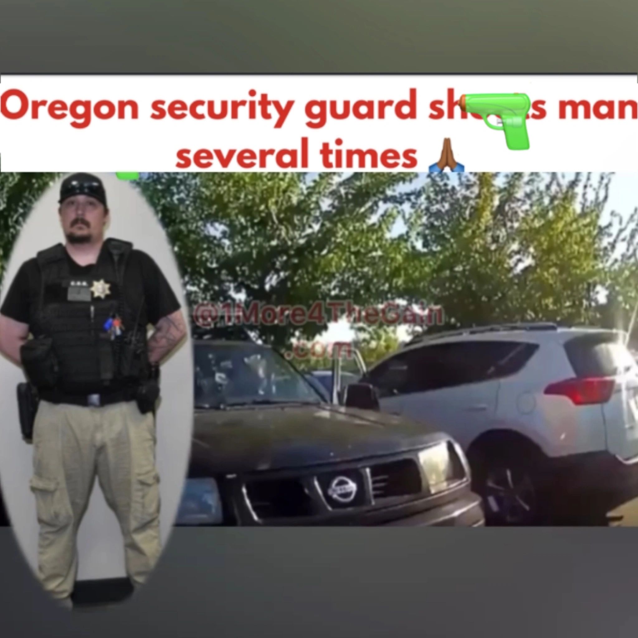 Oregon security guard shoots man several times