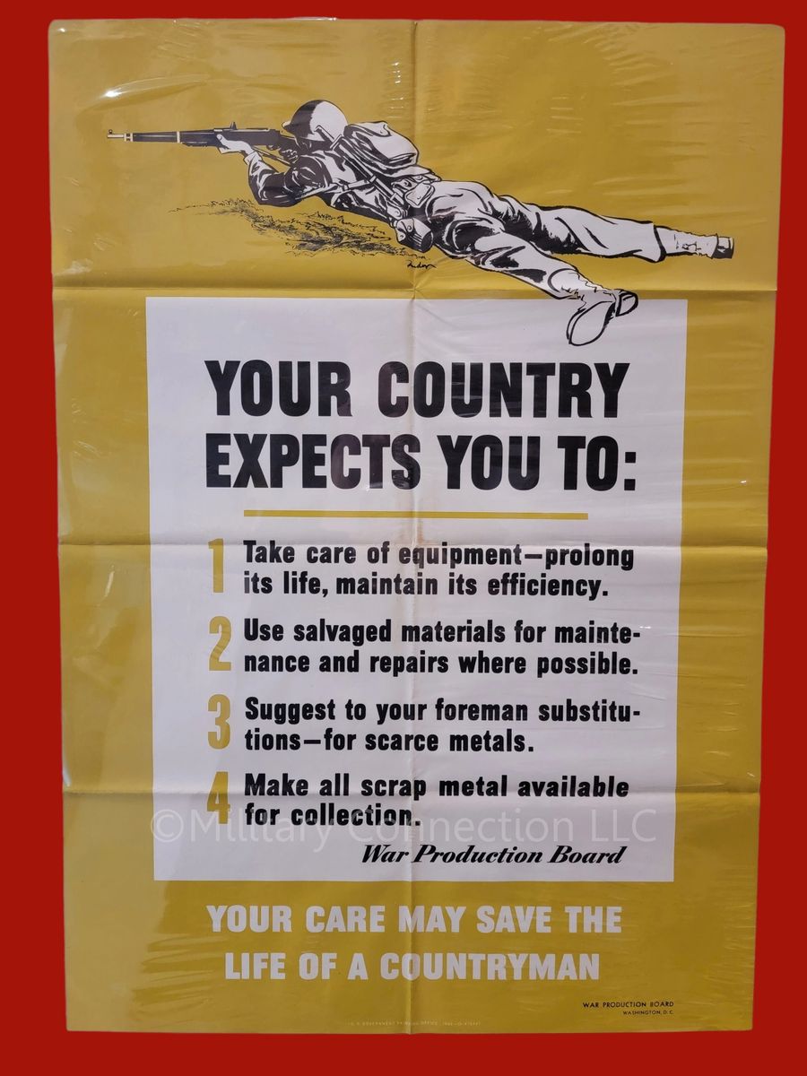 WWII Your Country Expects You To Poster