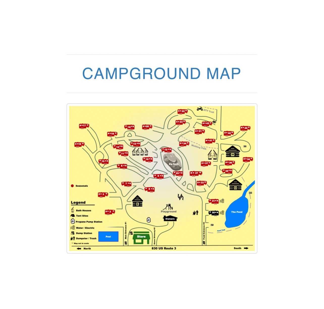 Campground Map | TL’s Big Rock Campground & Cabins