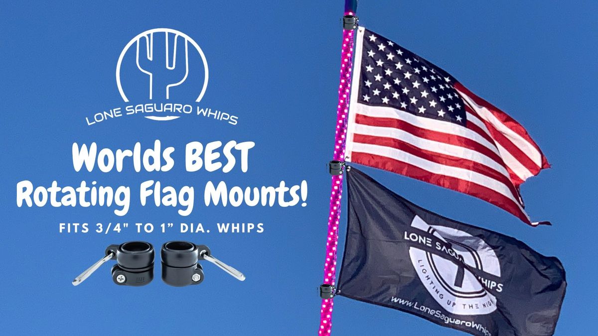 Rotating Flag Mounts Available in Black or White