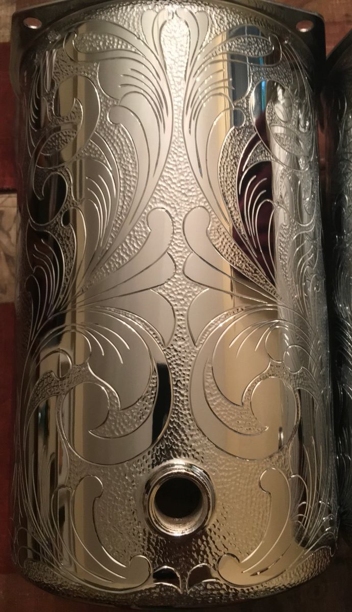 HYDRAULIC TANK ENGRAVED AND TRIPLE PLATED