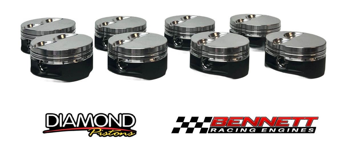 Diamond/Bennett Pistons-Flat Top-BOOSTED-TFS Hi Port for 427 cid-4.125 ...
