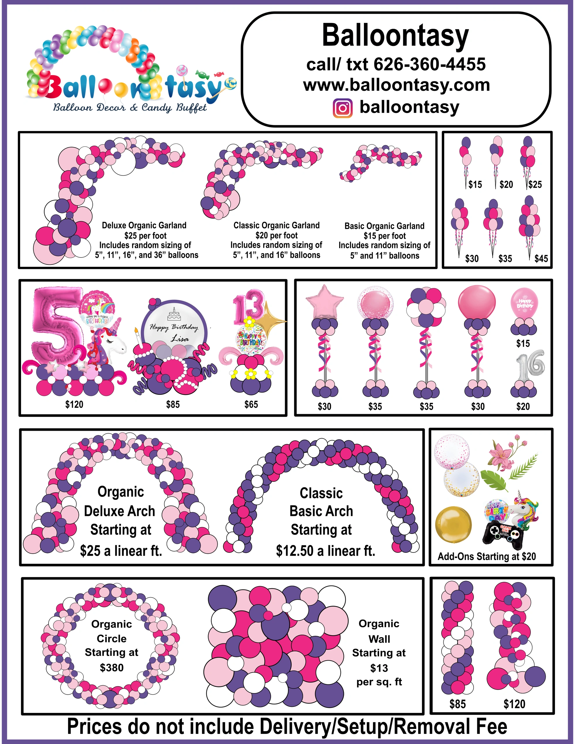 Price Guide | Balloontasy