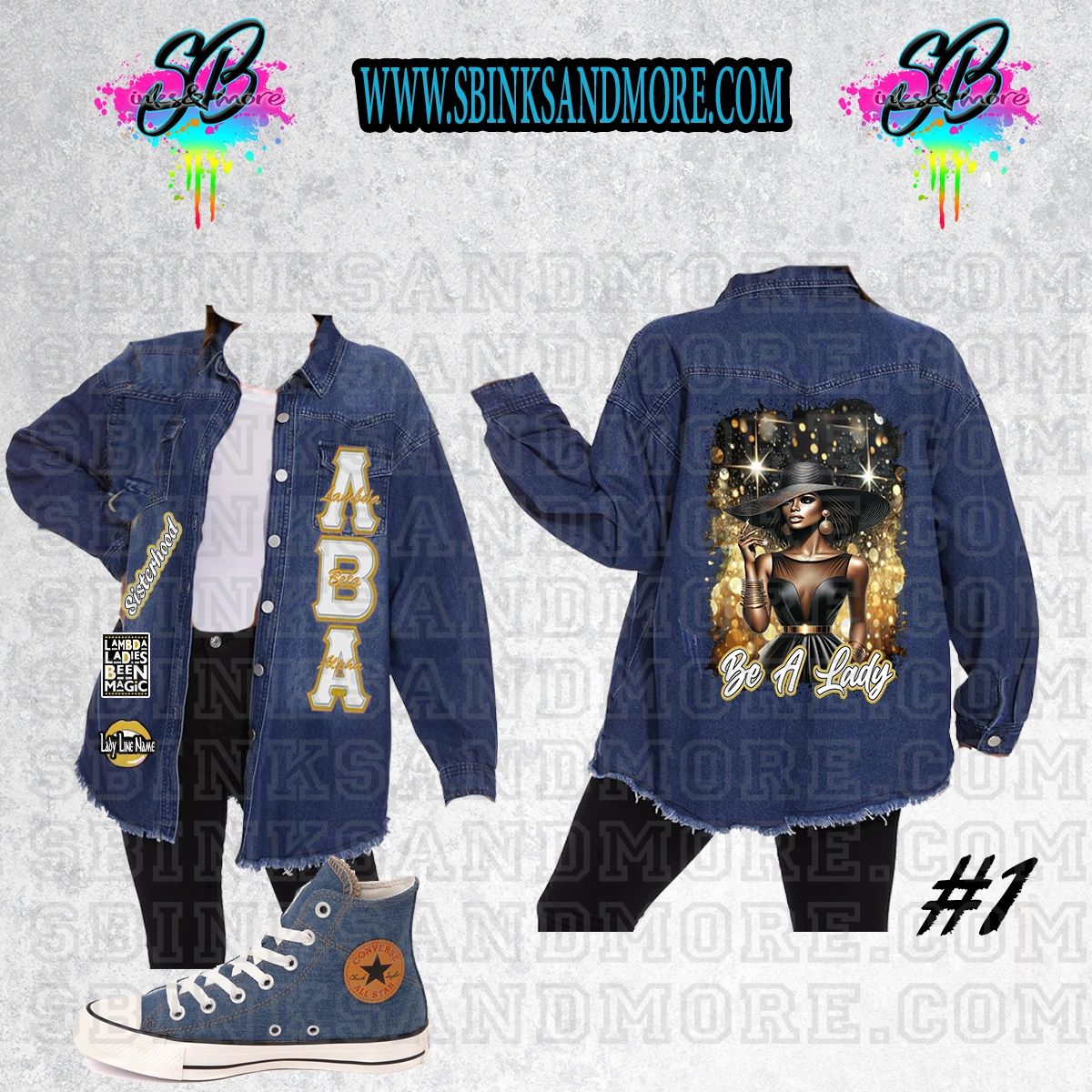 LAMBDA BETA ALPHA DENIM JACKET