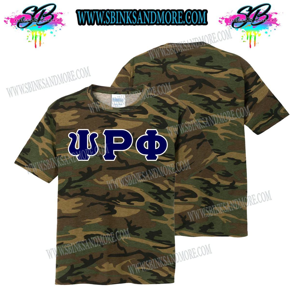 PSI RHO PHI CAMO TEE