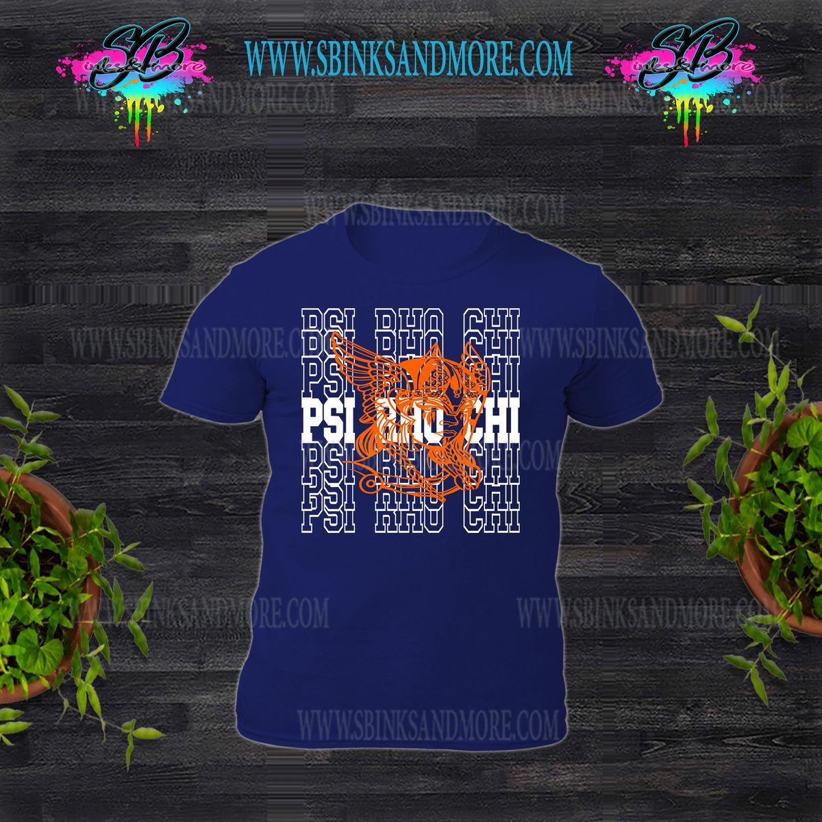 PSI RHO CHI STACKED ATHENA TEE