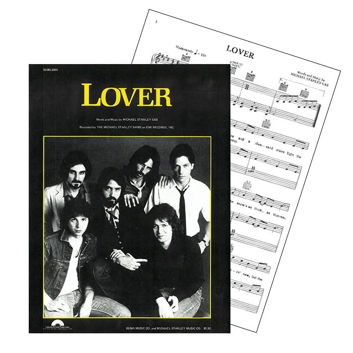 Michael Stanley Band "Lover" Sheet Music
