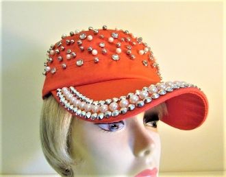 Red Military Cap - Red Hat - Red Hat Society Ladies