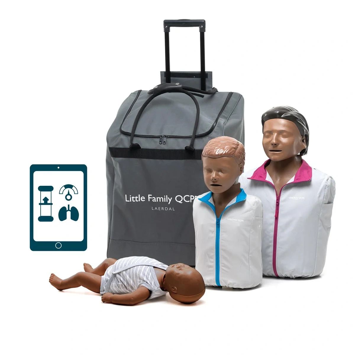 Laerdal Little Family QCPR Training Manikin - Dark Skin