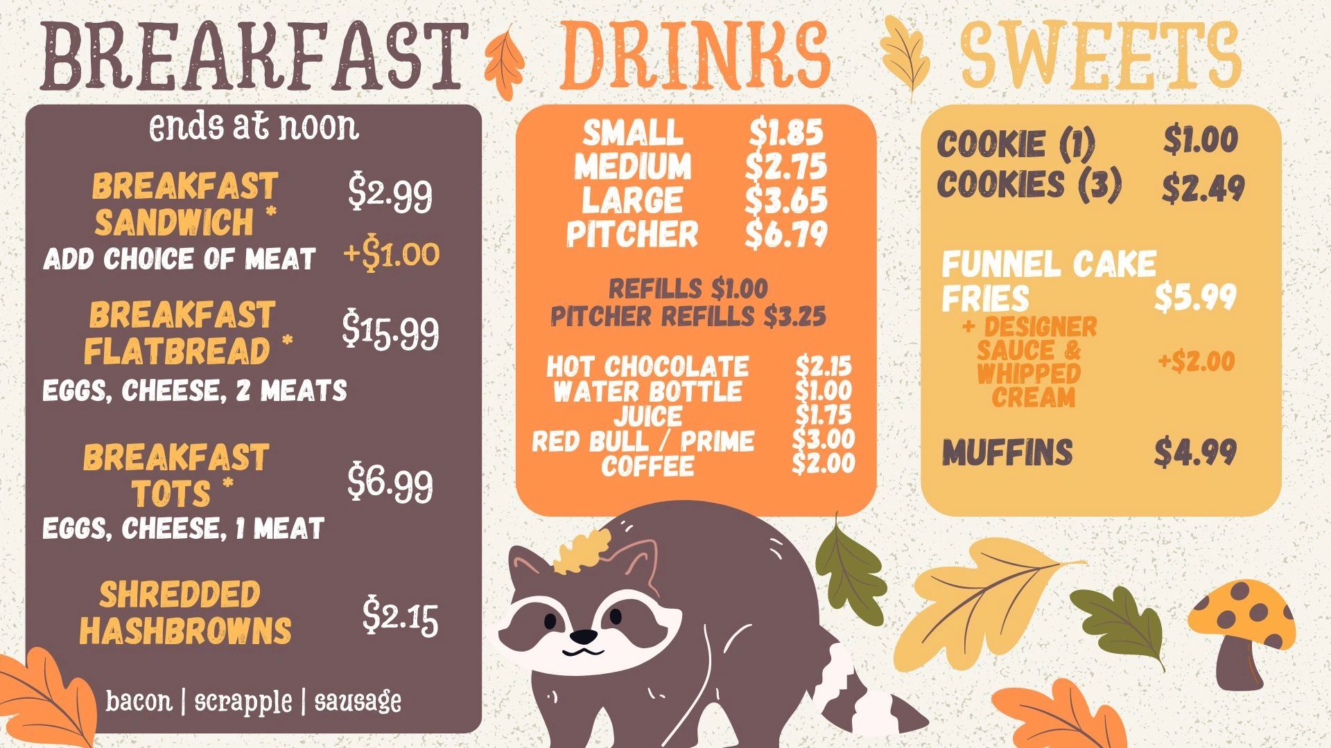 Food - Timber Wolfe Lanes - Oxford, Pennsylvania